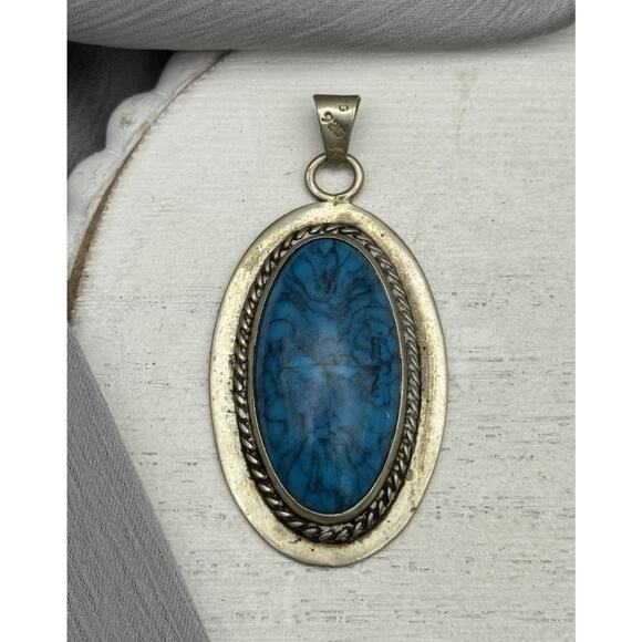 Mexico | Jewelry | Vintage Mexico Sterling Silver 925 Turquoise Pendant ...